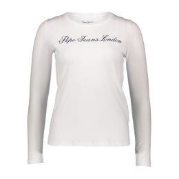 Pepe Jeans Longsleeve in Wei&szlig; - 54% | Gr&ouml;&szlig;e L | Damen-tops