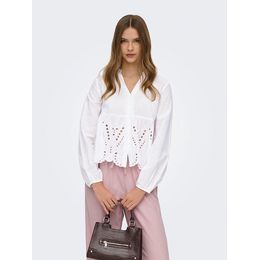 Only Bluse in Wei&szlig; - 50% | Gr&ouml;&szlig;e L | Damen-blusen