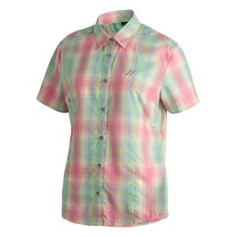 Maier Sports Funktionshemd "Philina" in T&uuml;rkis/ Pink/ Gelb - 46% | Gr&ouml;&szlig;e 40 | Damen-outdoor-tops-shirts
