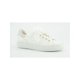 Paul Green Leder-Sneakers in Creme - 51% | Gr&ouml;&szlig;e 37,5 | Damen-sneakers