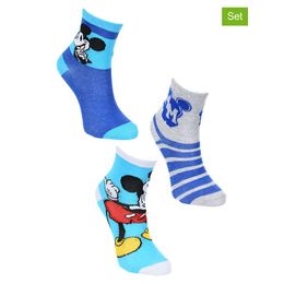 Disney Mickey Mouse 3er-Set: Socken "Mickey" in Blau - 28% | Gr&ouml;&szlig;e 23-26 | Kinder-socken-strumpfhosen