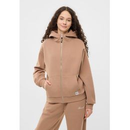 Bench Sweatjacke "Gandia" in Hellbraun - 58% | Gr&ouml;&szlig;e 40 | Damen-sweatshirts-jacken
