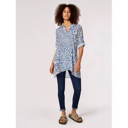 Apricot Bluse in Wei&szlig;/ Blau - 58% | Gr&ouml;&szlig;e M | Damen-blusen