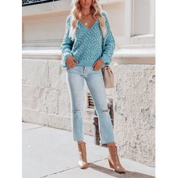 LA Angels Pullover in Hellblau - 68% | Gr&ouml;&szlig;e XL | Damen-pullover-cardigans