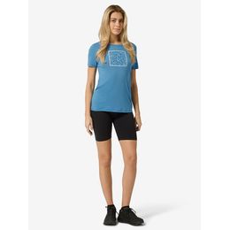 super.natural Trainingsshirt "Sea Urchin" in Blau - 58% | Gr&ouml;&szlig;e L | Damen-outdoor-tops-shirts