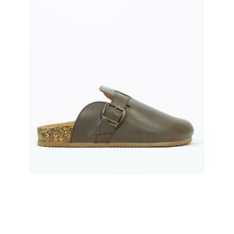 Clarks Leder-Clogs in Taupe - 50% | Gr&ouml;&szlig;e 39 | Damen-pantoletten