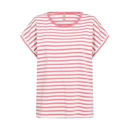 soyaconcept Shirt "Rina" in Wei&szlig;/ Rosa - 39% | Gr&ouml;&szlig;e S | Damen-tops