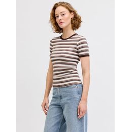 Jack & Jones JJXX Shirt "Frankie" in Braun/ Creme - 44% | Gr&ouml;&szlig;e L | Damen-tops