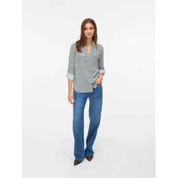 V&eacute;ro Moda Vero Moda Hemd in Wei&szlig;/ Gr&uuml;n - 56% | Gr&ouml;&szlig;e L | Damen-blusen