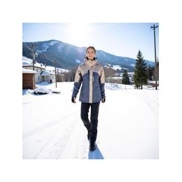 Alpine Pro Ski-/ Snowboardjacke "Deara 2" in Beige/ Blau - 84% | Gr&ouml;&szlig;e XL | Damen-outdoorjacken