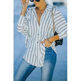 Milan Kiss Hemd in Creme/ Schwarz - 67% | Gr&ouml;&szlig;e M | Damen-blusen