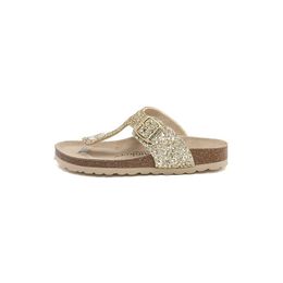 BABUNKERS Family Zehentrenner in Gold - 45% | Gr&ouml;&szlig;e 39 | Damen-sandalen