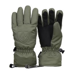 Peak Mountain Ski-/ Snowboardfingerhandschuhe "Monstara" in Khaki - 55% | Gr&ouml;&szlig;e M/L | Damenhandschuhe