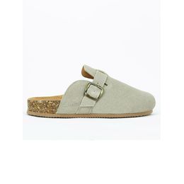 Clarks Leder-Clogs in Hellgrau - 48% | Gr&ouml;&szlig;e 39 | Damen-pantoletten