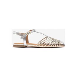 Unisa Leder-Halbsandalen in Silber - 60% | Gr&ouml;&szlig;e 38 | Damen-sandalen