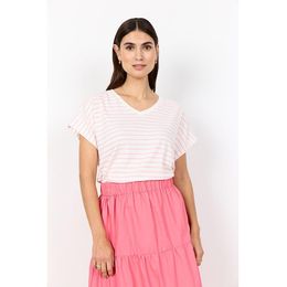 soyaconcept Shirt "Caimie" in Wei&szlig;/ Pink - 42% | Gr&ouml;&szlig;e XL | Damen-tops