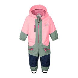 First Instinct by Killtec Regenoverall "First Instinct" in Rosa/ Khaki - 68% | Gr&ouml;&szlig;e 122/128 | Kinder-outdoor-jacken