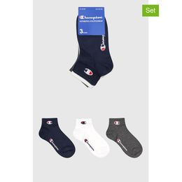 Champion 3er-Set: Socken in Dunkelblau/ Wei&szlig;/ Anthrazit - 25% | Gr&ouml;&szlig;e 27-30 | Kinder-socken-strumpfhosen