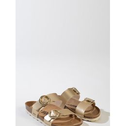 BACKSUN Pantoletten "Belize" in Gold - 54% | Gr&ouml;&szlig;e 40 | Damen-pantoletten