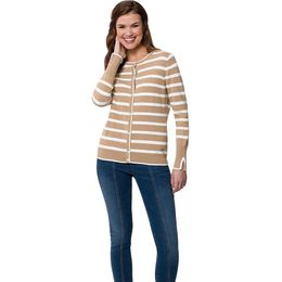 Heine Cardigan in Camel/ Creme - 70% | Gr&ouml;&szlig;e 38 | Damen-pullover-cardigans