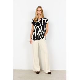 soyaconcept Bluse "Chanise" in Schwarz/ Wei&szlig; - 45% | Gr&ouml;&szlig;e M | Damen-blusen