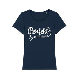 WOOOP Shirt "Perfekt" in Dunkelblau - 48% | Gr&ouml;&szlig;e L | Damen-tops