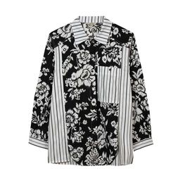 Herrlicher Bluse in Schwarz/ Wei&szlig; - 85% | Gr&ouml;&szlig;e S | Damen-blusen