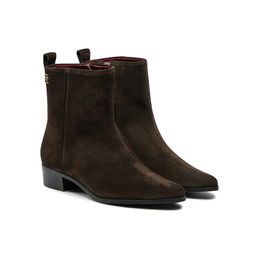 Tommy Hilfiger Shoes Leder-Boots in Braun - 54% | Gr&ouml;&szlig;e 37 | Damen-stiefel