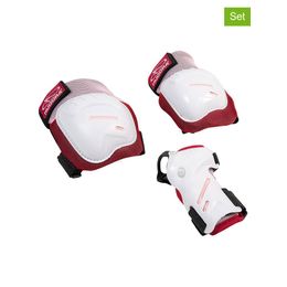 Hudora 6tlg. Protektoren-Set "Comfort" in Pink/ Wei&szlig; - 15% | Gr&ouml;&szlig;e M | Damen-outdoor-ausruestung
