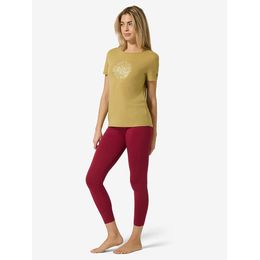 super.natural Trainingsshirt "Ornament" in Gelb - 50% | Gr&ouml;&szlig;e M | Damen-outdoor-tops-shirts