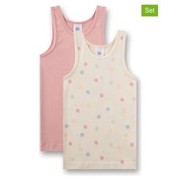 Sanetta 2er-Set: Hemdchen in Beige/ Rosa - 25% | Gr&ouml;&szlig;e 128 | Kinder-waesche