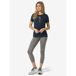 super.natural Trainingsshirt "Sea Horse" in Dunkelblau - 60% | Gr&ouml;&szlig;e S | Damen-outdoor-tops-shirts