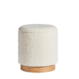 Mid.you Hocker, Creme, Textil, 38x42x38 cm, Wohnzimmer, Hocker, Sitzhocker