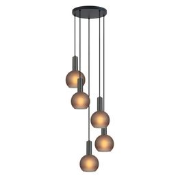 Novel H&auml;ngeleuchte, Grau, Schwarz, Metall, Glas, rund,rund, 120 cm, RoHS, CE, Lampen & Leuchten, Innenbeleuchtung, H&auml;ngelampen, Pendelleuchten