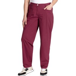 sheego Damen Chinohose mit Ziertaschen hinten bordeaux Gr&ouml;&szlig;e 40
