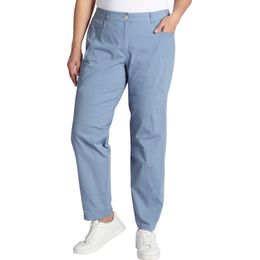 sheego Damen Hose im Barrel-Leg-Schnitt, mit Teilungsn&auml;hten bleu Gr&ouml;&szlig;e 44