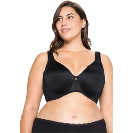 sheego Damen B&uuml;gel-BH mit nahtlosen Cups schwarz Gr&ouml;&szlig;e 100D