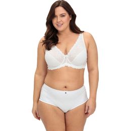 sheego Damen B&uuml;gel-BH mit Spitze wei&szlig; Gr&ouml;&szlig;e 110G