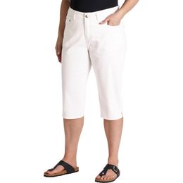 sheego Damen Caprihose aus Twill ecru Gr&ouml;&szlig;e 44