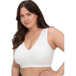 sheego Damen B&uuml;gelloser BH in Bustier-Form, im Doppelpack schwarz + wei&szlig; Gr&ouml;&szlig;e 95E
