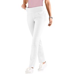 CR&Eacute;ATION L Damen Schlupfhose mit hohem Dehnbund wei&szlig; Gr&ouml;&szlig;e 36