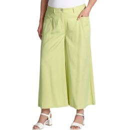 sheego Damen Culotte in 7/8-L&auml;nge pistazie Gr&ouml;&szlig;e 46