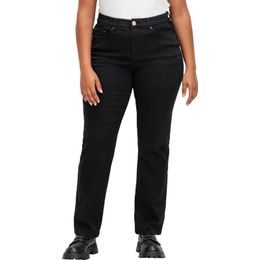 sheego Damen Gerade Jeans mit Bodyforming-Effekt black denim Gr&ouml;&szlig;e 100