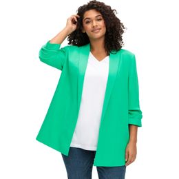sheego Damen Longblazer mit Schalkragen blattgr&uuml;n Gr&ouml;&szlig;e 50