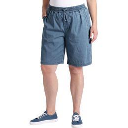 sheego Damen Jeansshort mit Ziernieten hinten blue-bleached Gr&ouml;&szlig;e 52