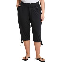 sheego Damen Capri-Hose schwarz Gr&ouml;&szlig;e 44
