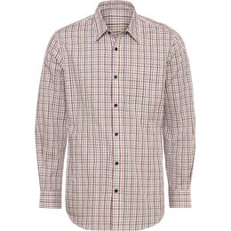 Marco Donati Herren Langarm-Hemd marine-bordeaux Gr&ouml;&szlig;e 41/42