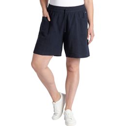 sheego Damen Shorts aus weichem Musselin tiefblau Gr&ouml;&szlig;e 44