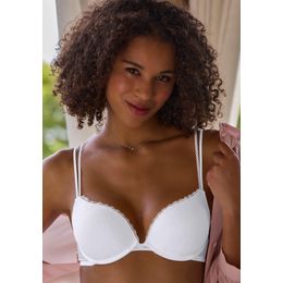 Damen Push-up-BH wei&szlig; + puder Gr&ouml;&szlig;e 70B