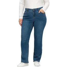 sheego Damen Bootcut-Jeans mit schmalem Bein und bequemer Taille blue denim Gr&ouml;&szlig;e 50